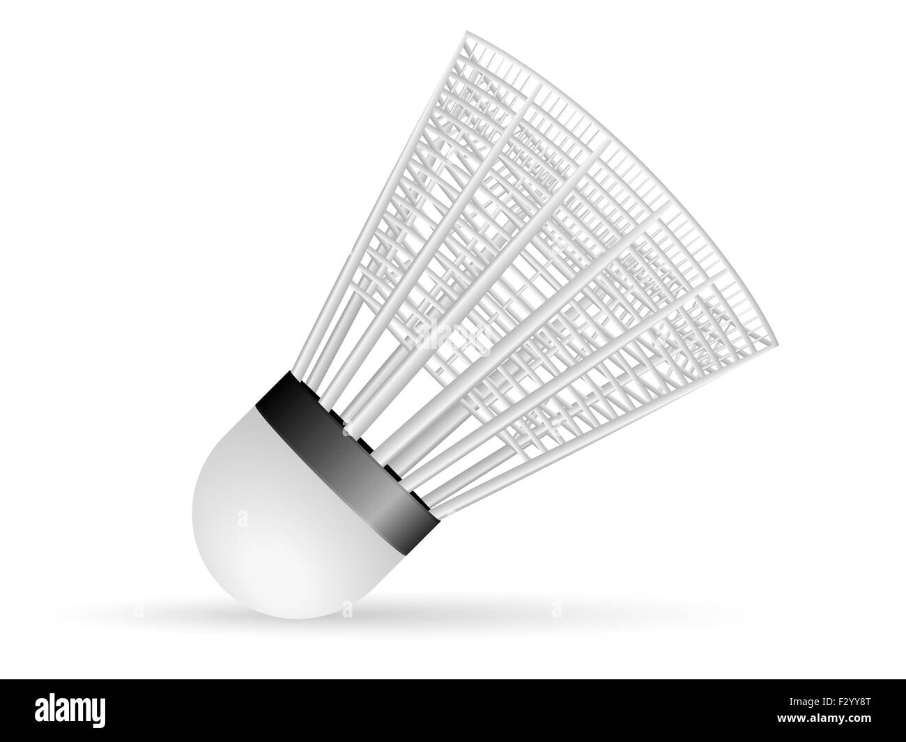 Badminton shuttlecock on a white background Stock Photo - Alamy