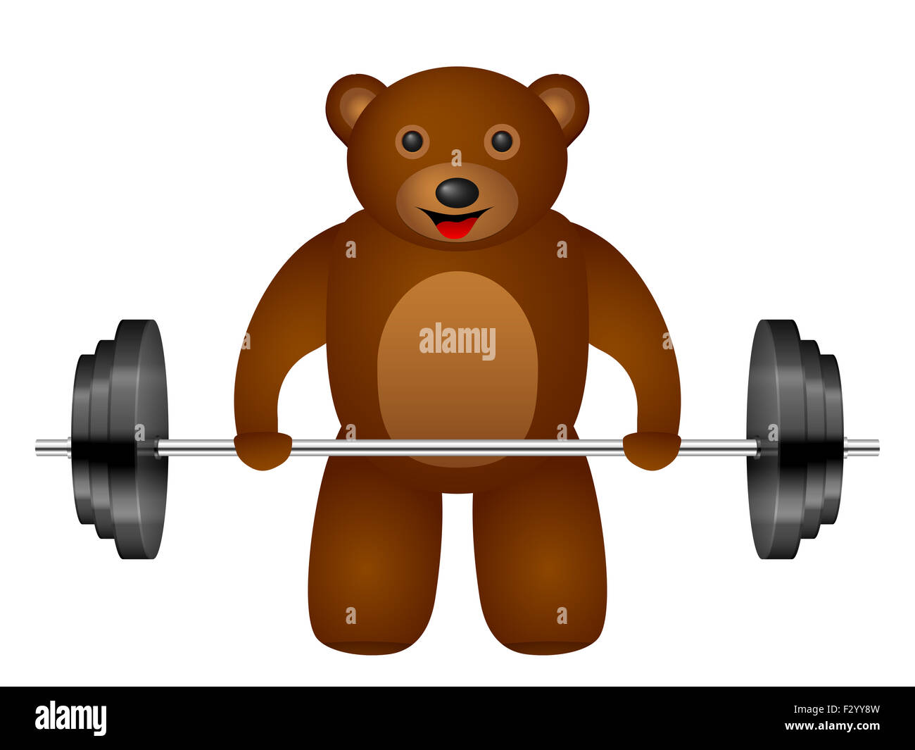 bear weight on a white background. Vector illustration Stock Photo - Alamy