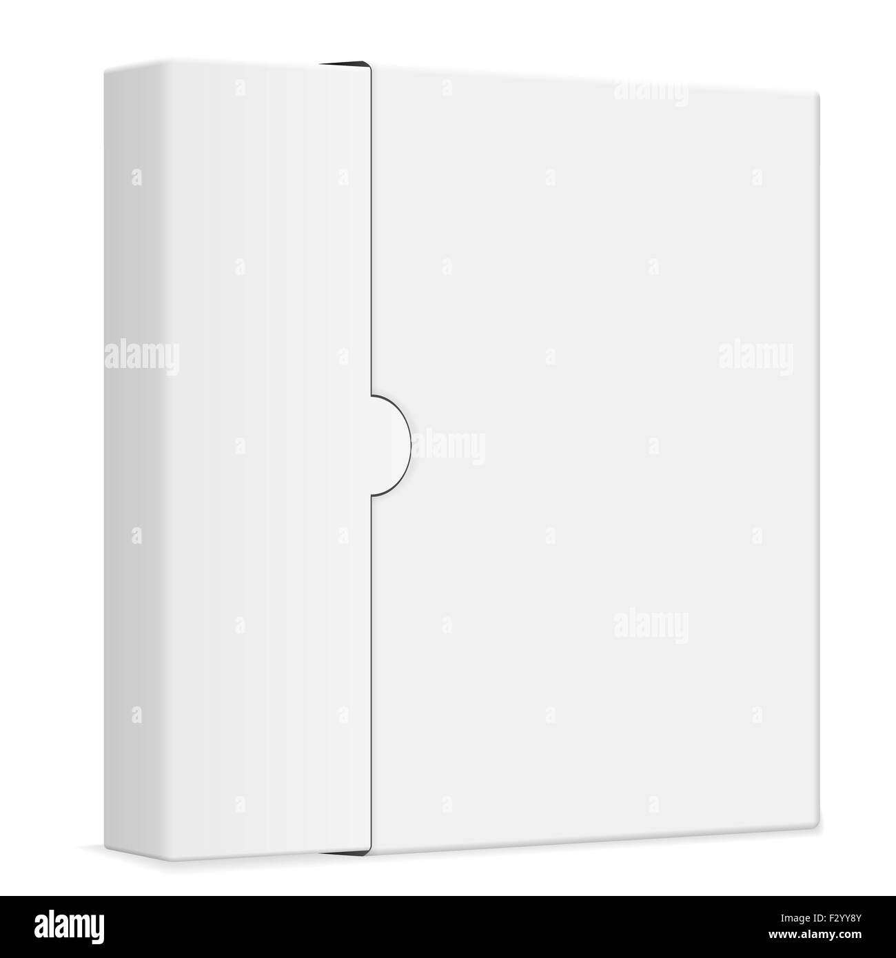 Blank paper box on a white background Stock Photo - Alamy