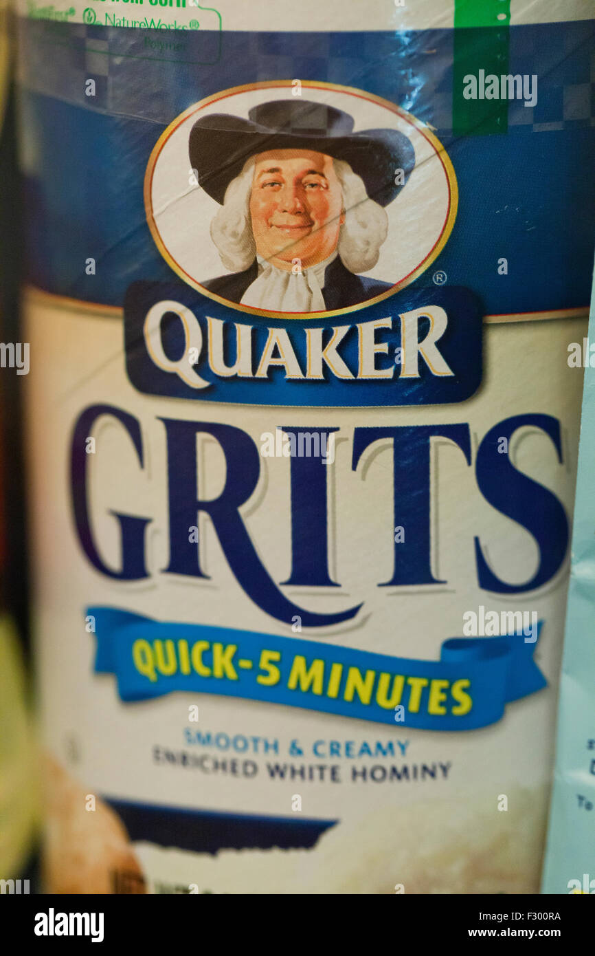 Quaker Grits container - USA Stock Photo - Alamy