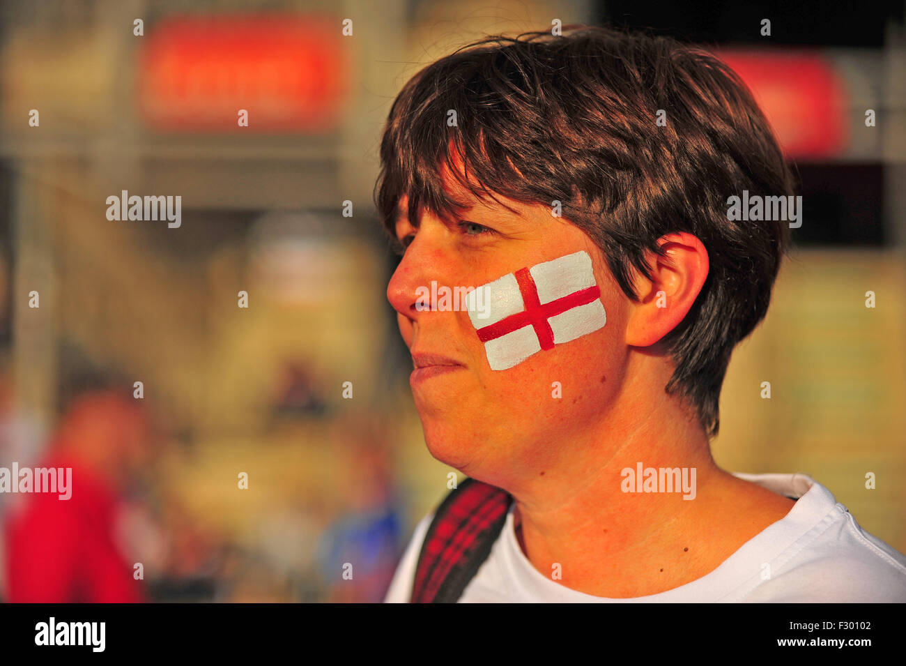 English rugby fan face paint hi-res stock photography and images - Alamy