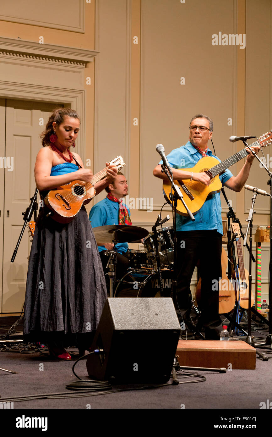 Classical Spanish guitar players on stage - USA Stock Photo - Alamy