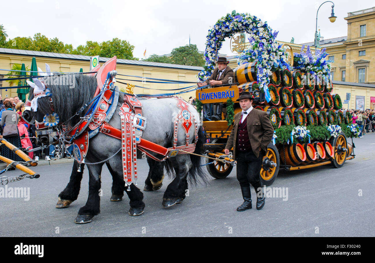 9000 people take place at the opening parade of the Oktoberfest in ...