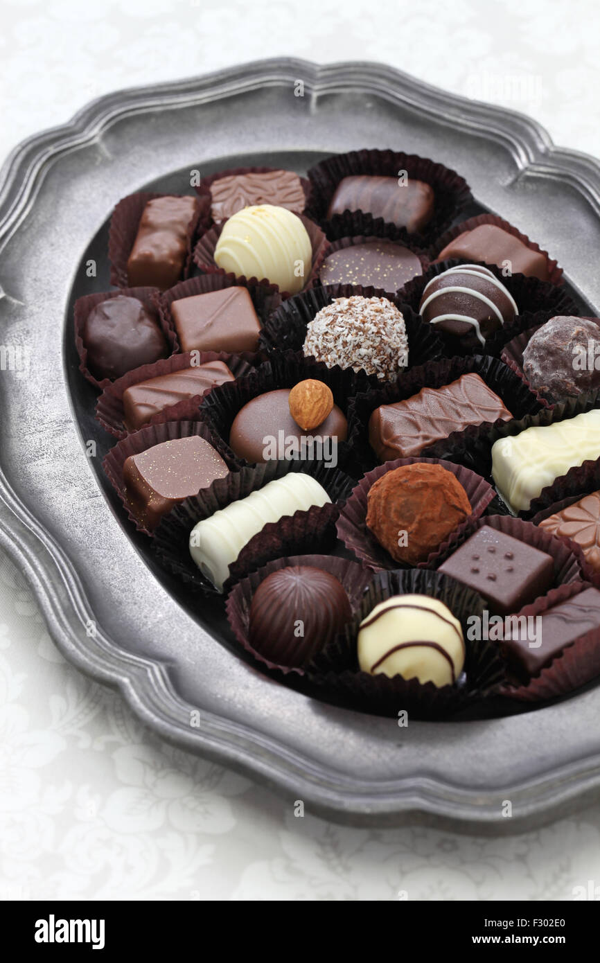 Assorted chocolate hi-res stock photography and images - Alamy