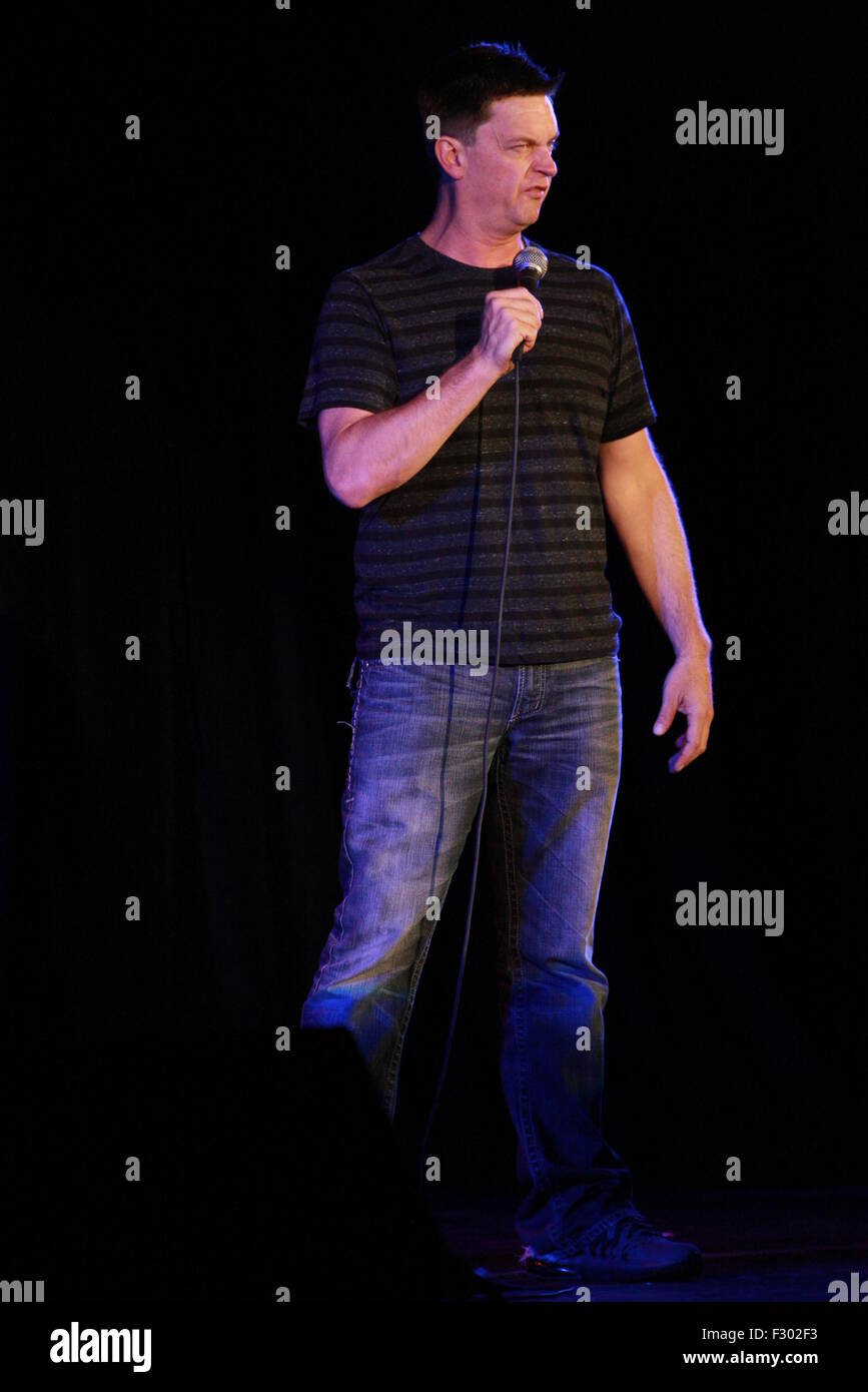 Stand-up comedian Jim Breuer performing live at the Radison hotel ...