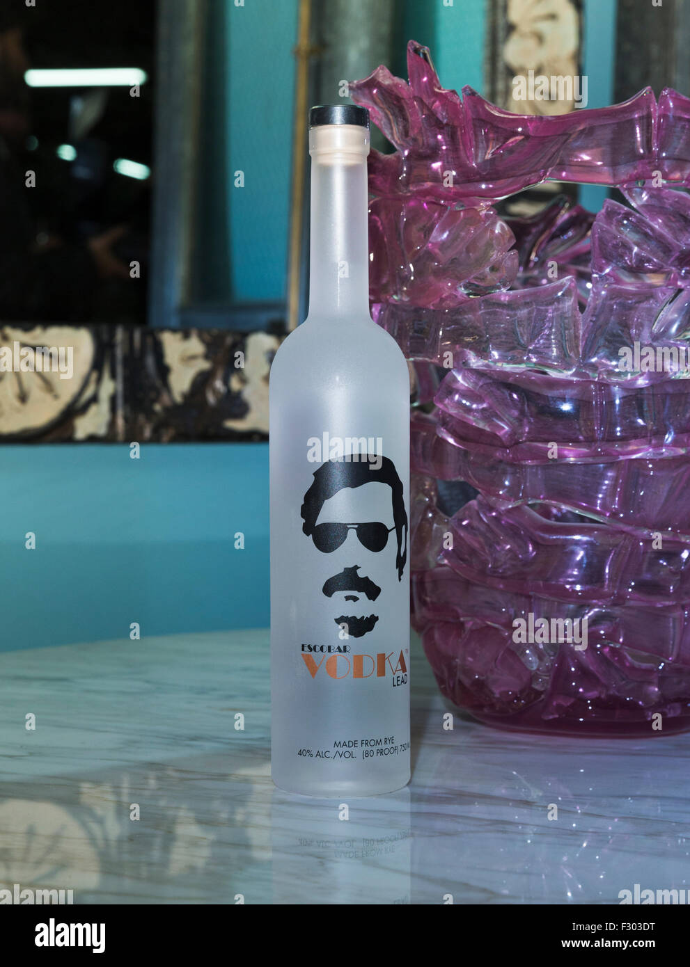 New York, NY USA - September 25, 2015: Bottle of Escobar vodka on ...