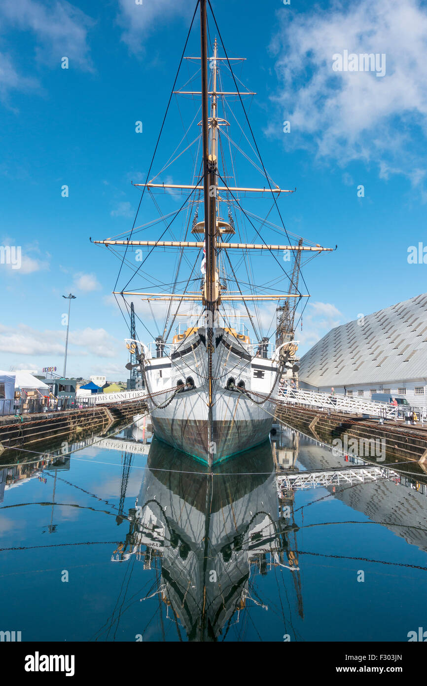 HMS Gannet Chatham Historic Dockyard Chatham Kent UK Stock Photo - Alamy