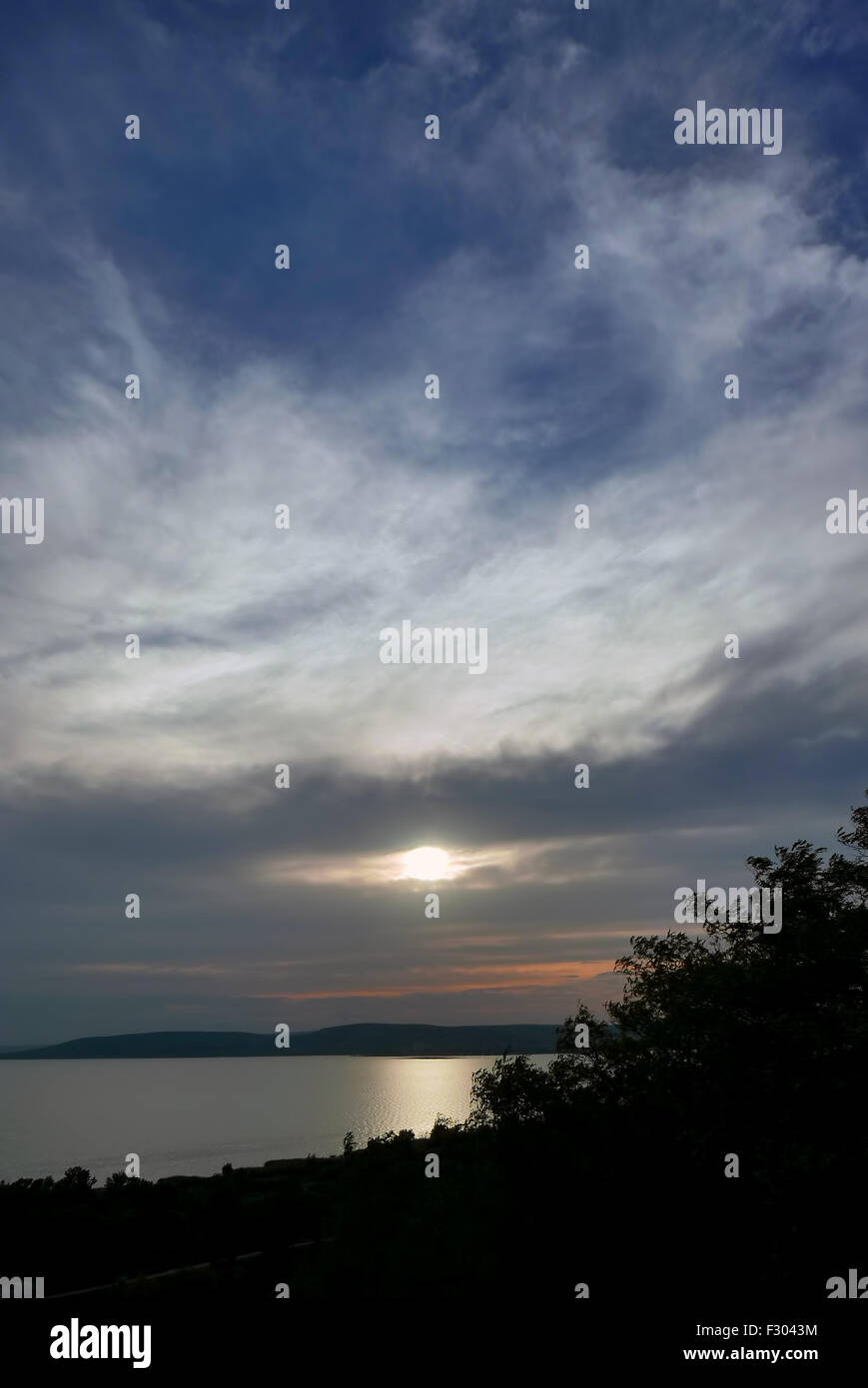 Lake Balaton in Hungary on Cloudy Late Summer Early Autumn/Fall Day ...