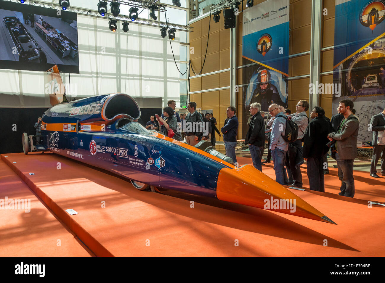 Bloodhound SSC on Display Canary Wharf London September 25th 2015 Stock ...