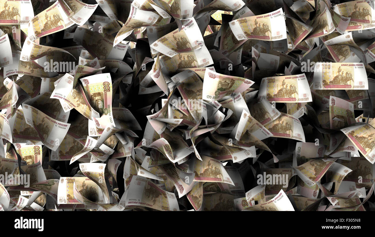 Pile of ruble banknotes as seamless background for financial and ...