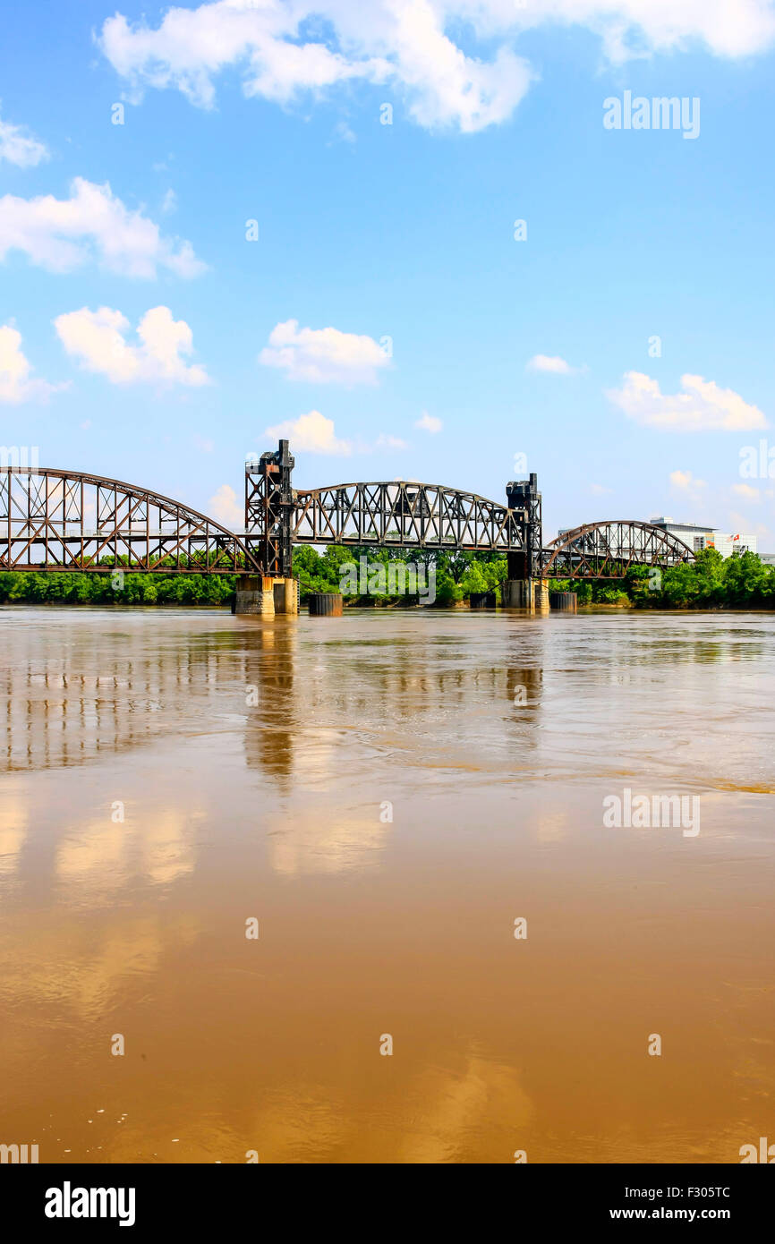 The 1899 Rock Island Railroad Bridge across the Arkansas River from ...