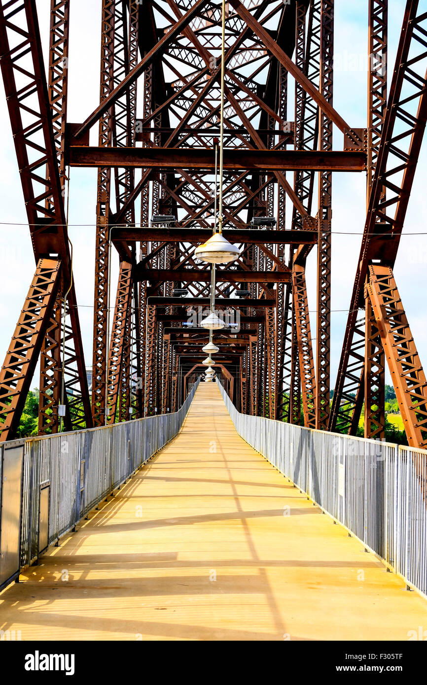 The 1899 Rock Island Railroad Bridge across the Arkansas River from ...