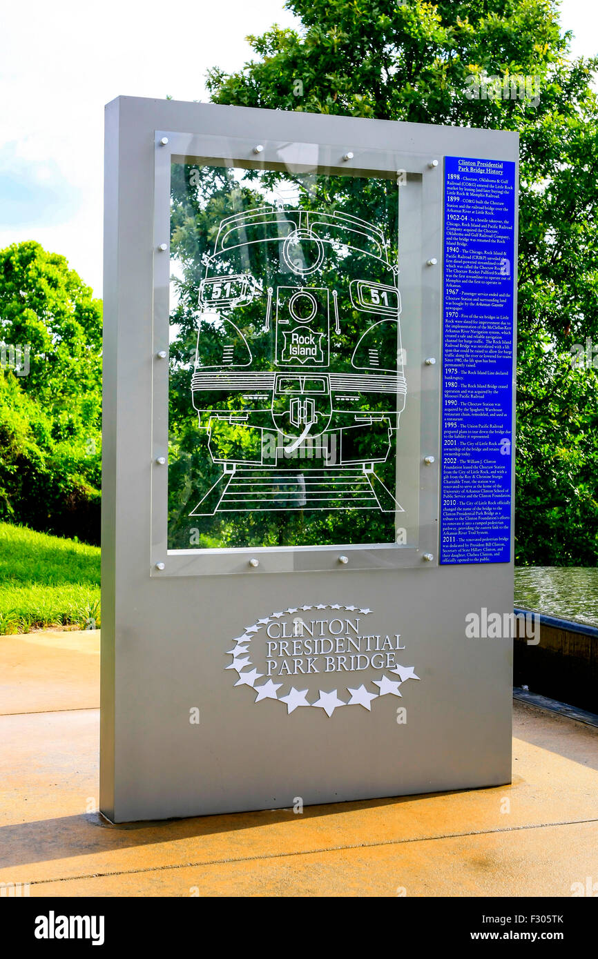 The 1899 Rock Island Railroad Bridge plaque, now named the Clinton ...