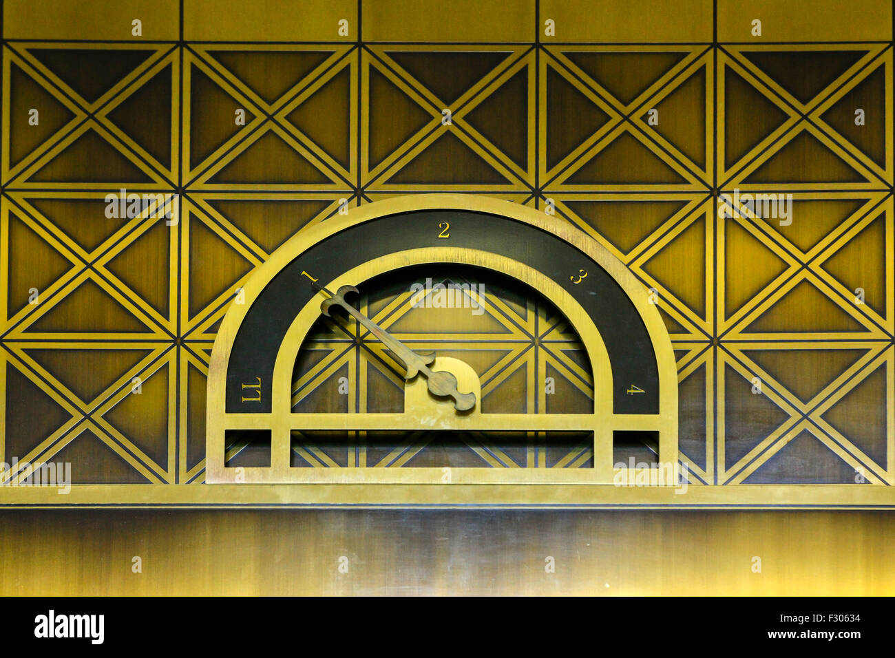 Art Deco style elevator inside the Arkansas State Capitol building in ...