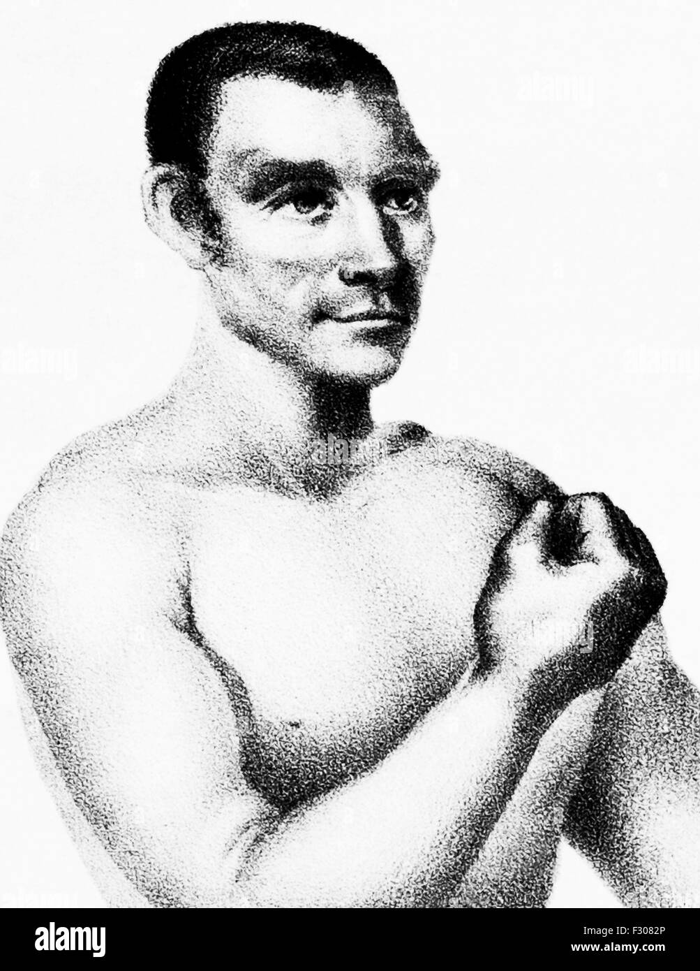 Vintage portrait of bare-knuckle boxer Yankee Sullivan (c1811 - 1856 ...