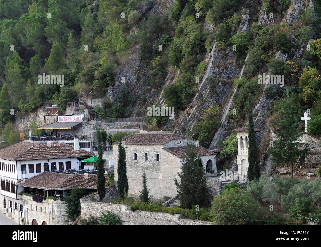 Church and taverna in the world heritage site of Mangalemi, The Ottoman ...