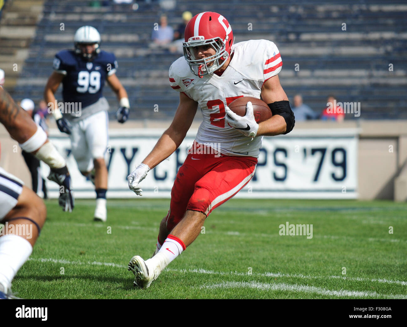 Luke Hagy (25) in action during a game between the Yale Bulldogs and ...