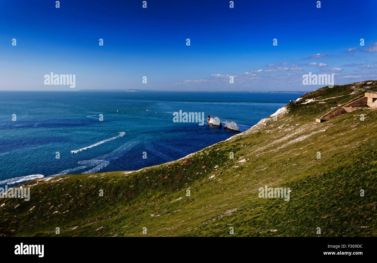 The most famous landmark of the Isle of Wight – three chalk stacks ...