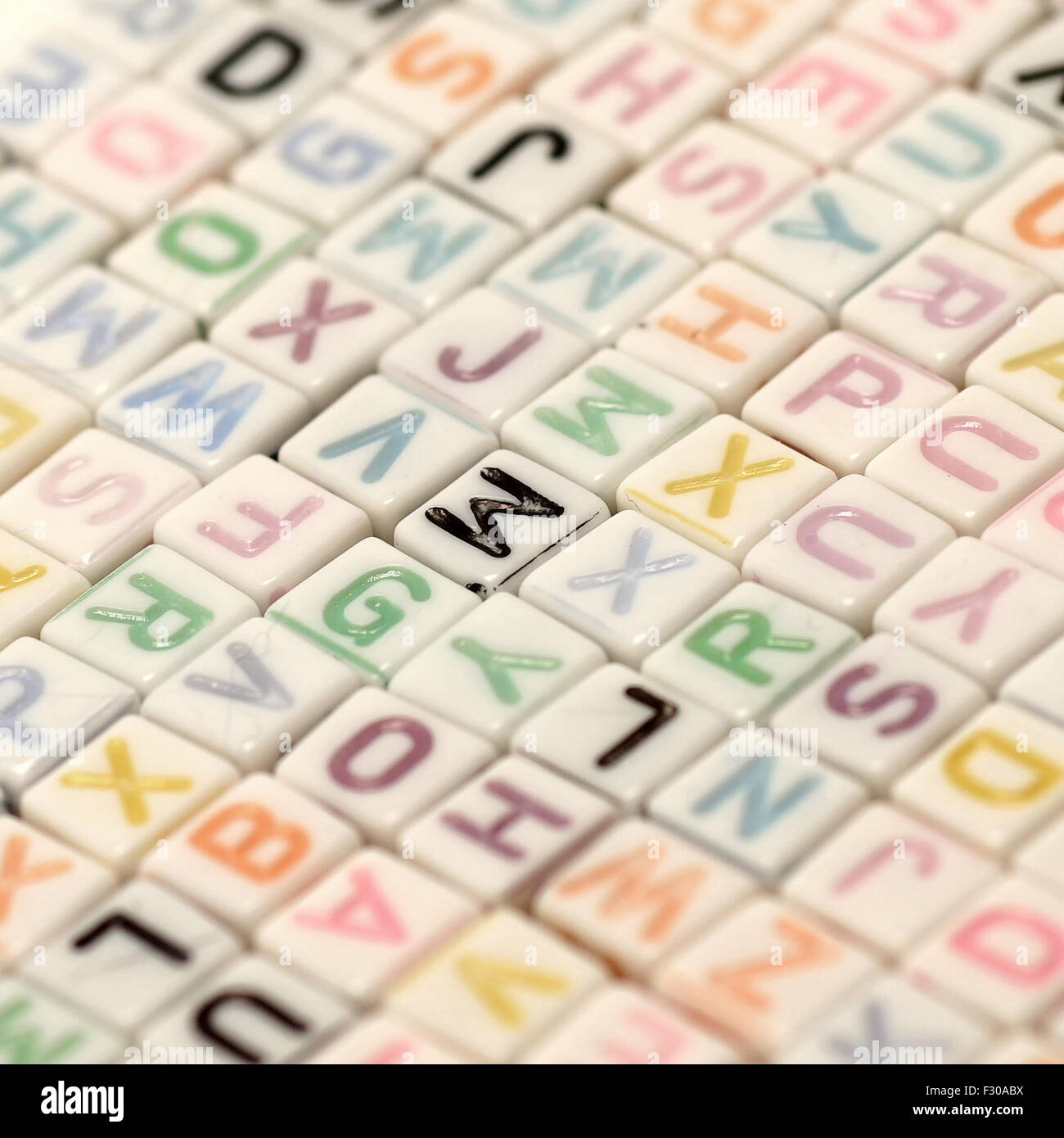 abc english alphabet on cube shape as background Stock Photo - Alamy