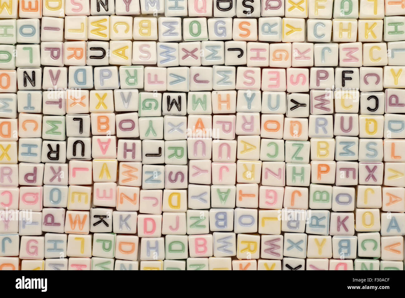 abc english alphabet on cube shape as background Stock Photo - Alamy