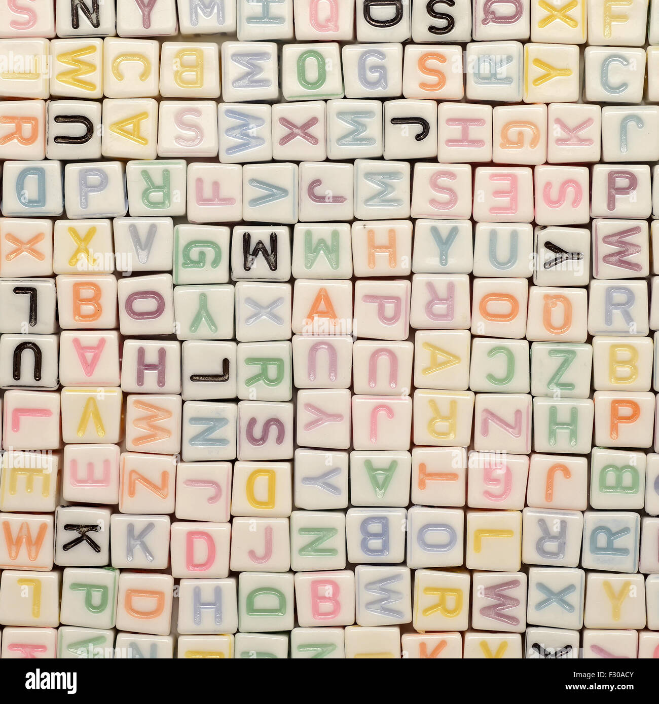 abc english alphabet on cube shape as background Stock Photo - Alamy