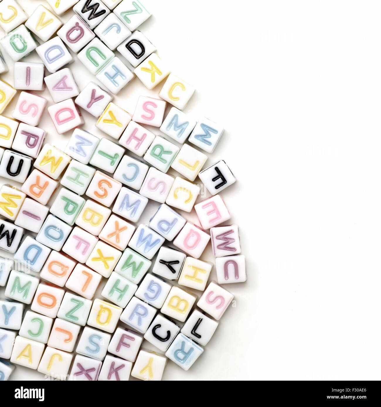 abc english alphabet on cube shape as background Stock Photo - Alamy