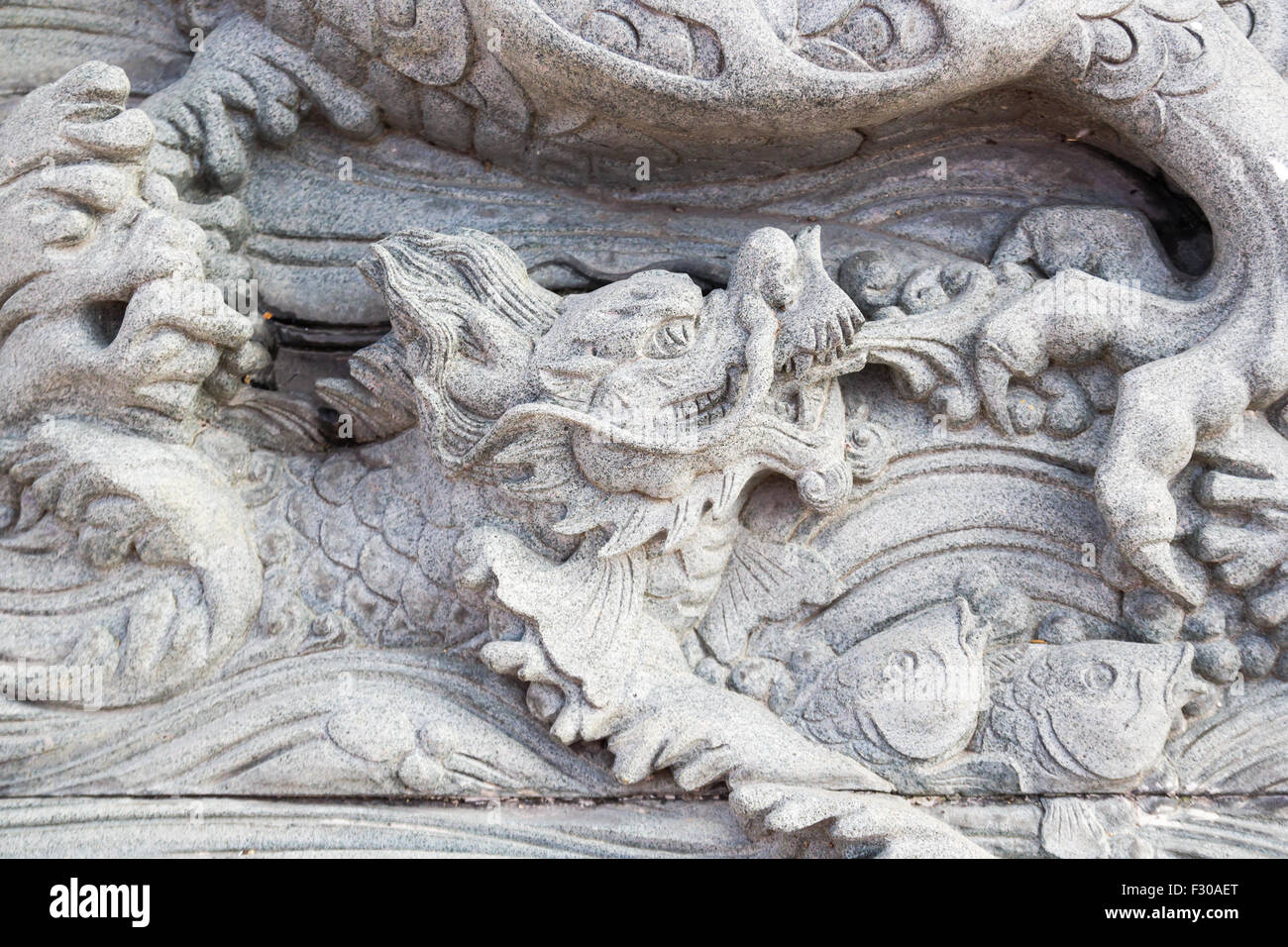 Statue at Leng Noei Yi 2 temple (Prabaromrachapisek Temple), Nonthaburi ...