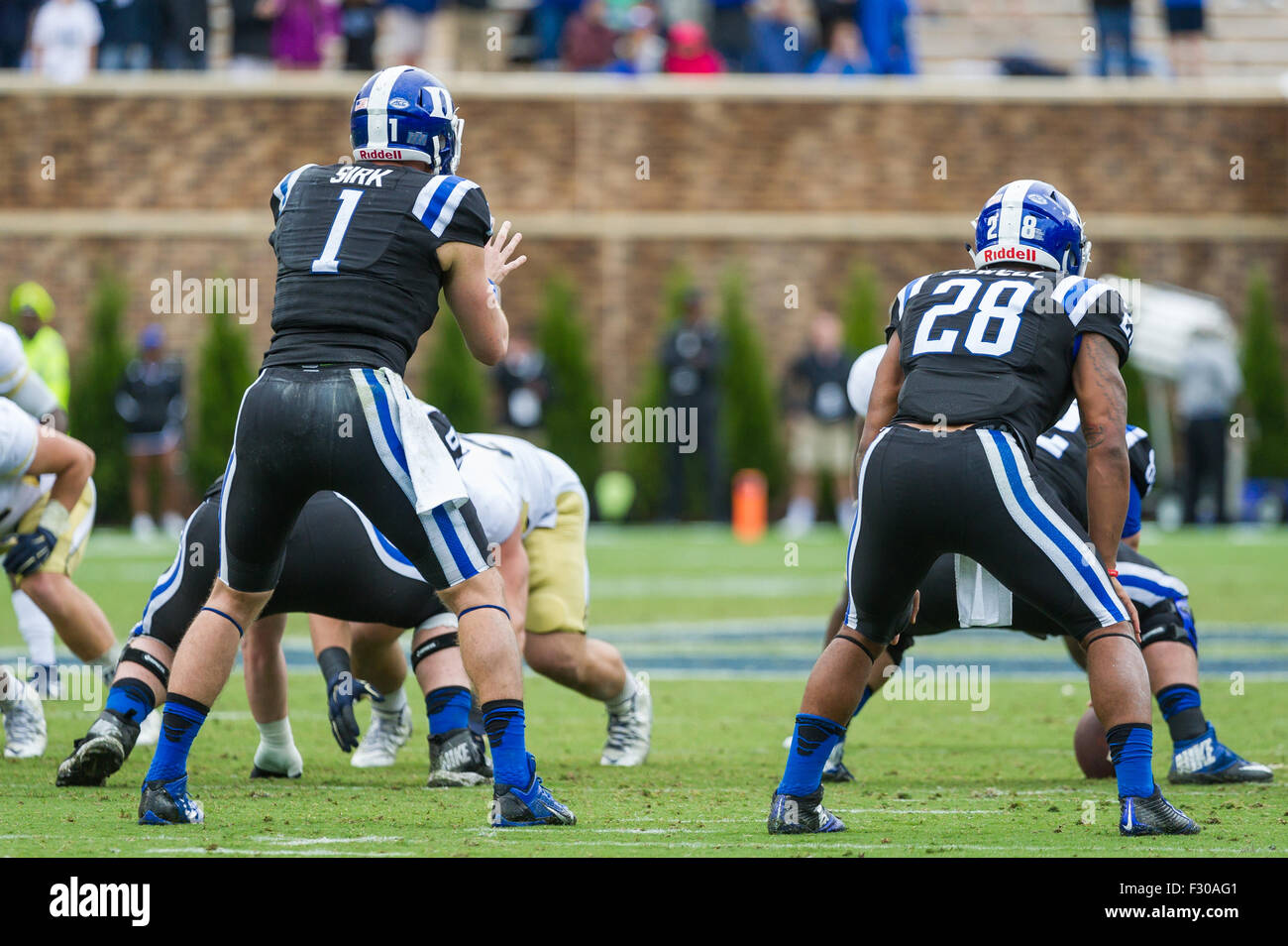 09/26/15, 2015: Duke Blue Devils quarterback Thomas Sirk #1 and Duke ...