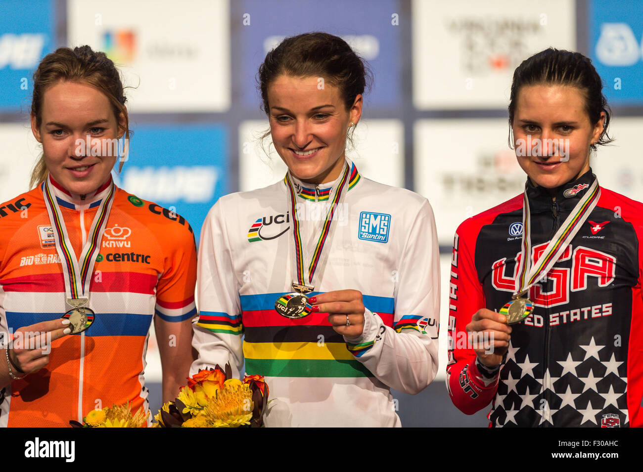Richmond, Virginia, USA. 26th Sep, 2015. The Elite women's podium from ...