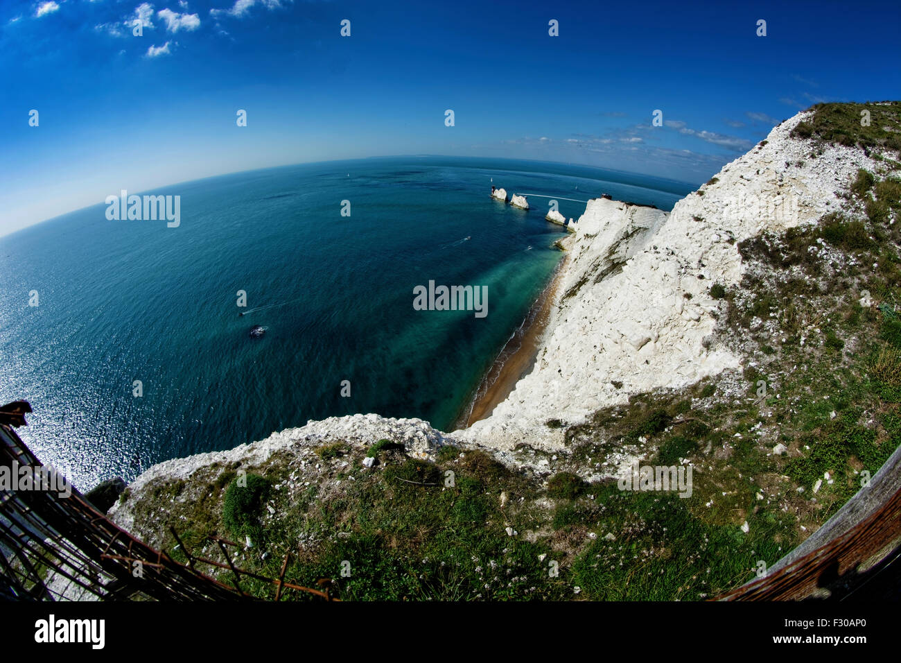 The most famous landmark of the Isle of Wight – three chalk stacks ...