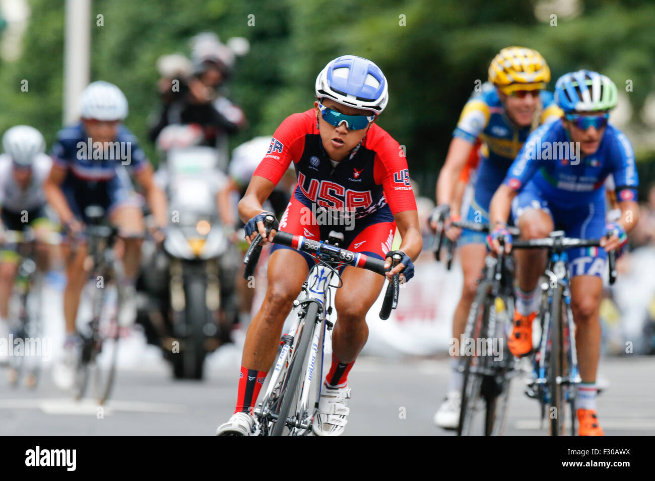 RICHMOND, VIRGINIA, 26 Sept., 2015. American cyclist Coryn Rivera ...