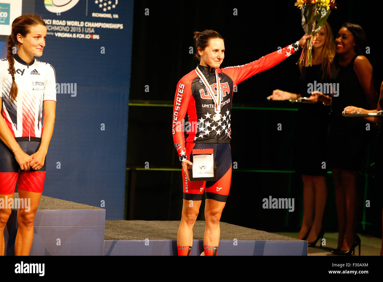 RICHMOND, VIRGINIA, 26 Sept., 2015. American cyclist Megan Guarnier ...