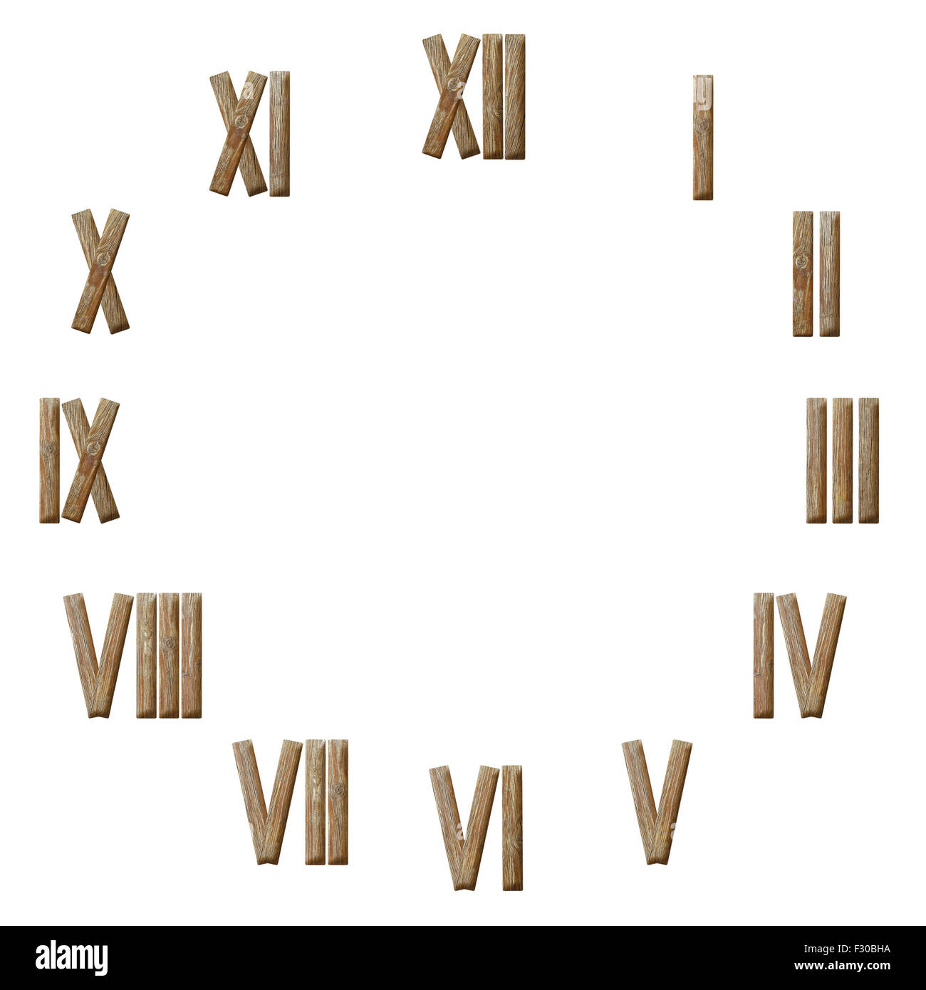 roman numerals clock isolated on white background Stock Photo - Alamy