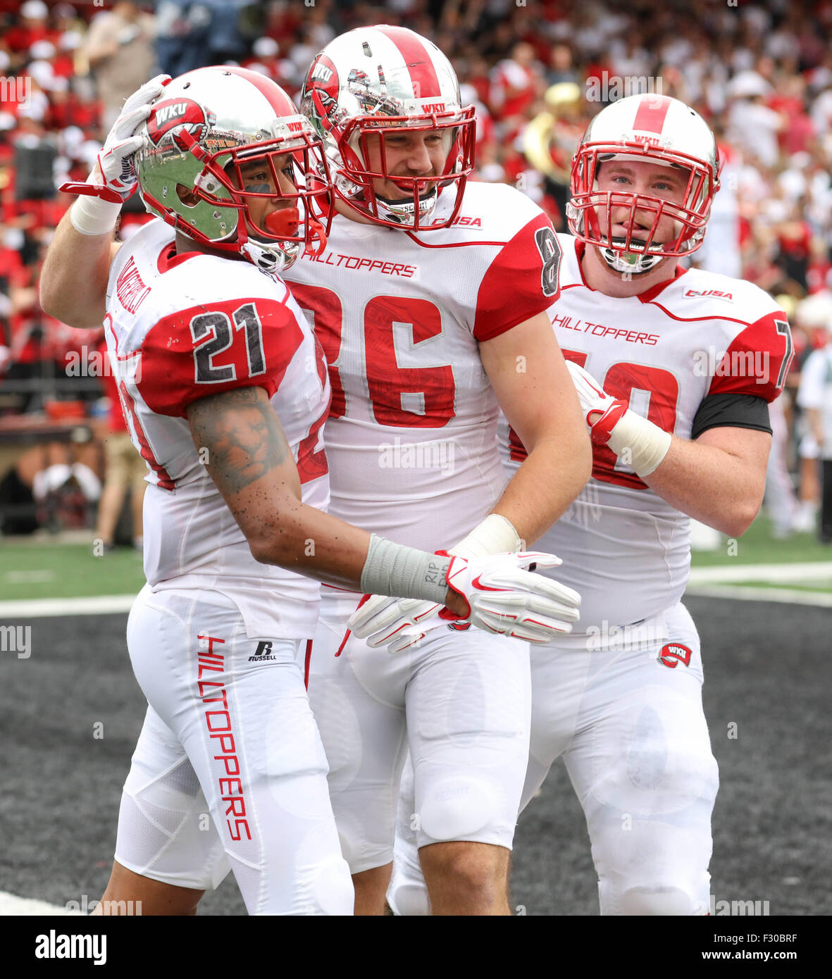 Bowling Green, KY, USA. 26th Sep, 2015. WKU players Jared Dangerfield ...