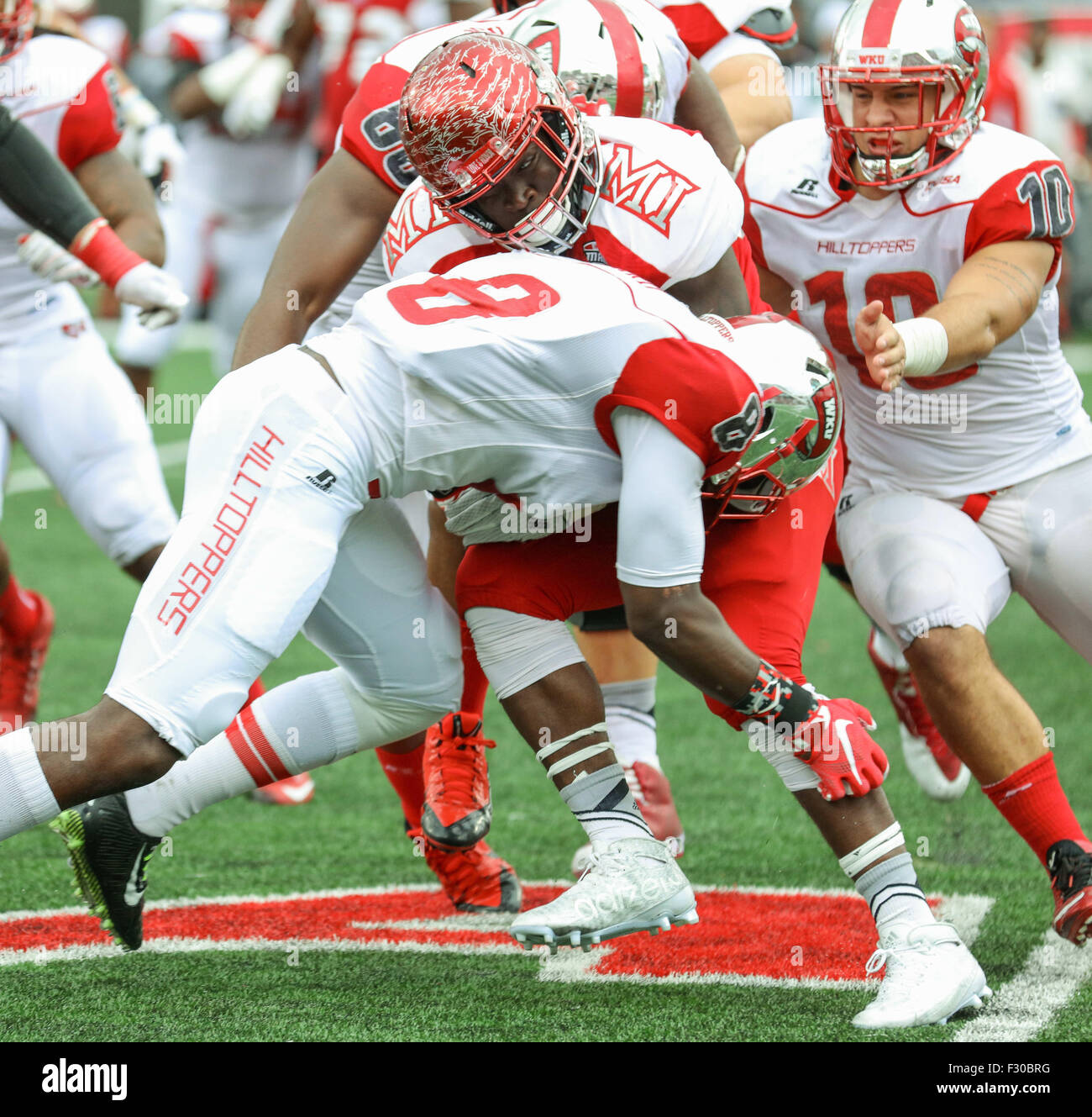 Bowling Green, KY, USA. 26th Sep, 2015. Miami RB Alonzo Smith #26 ...