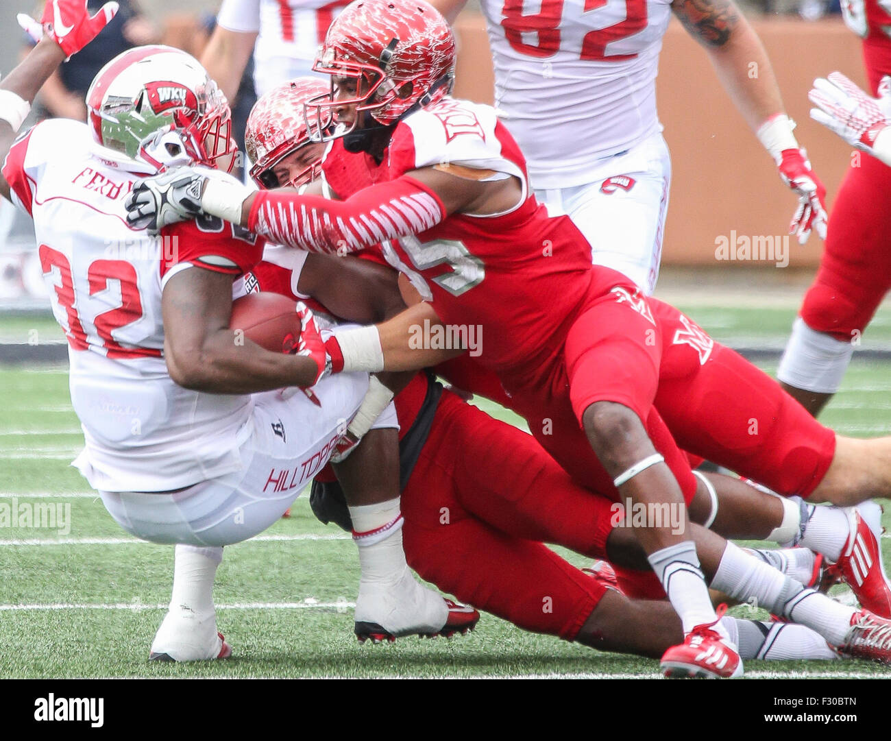 Bowling Green, KY, USA. 26th Sep, 2015. Miami's Brison Burris #35 ...