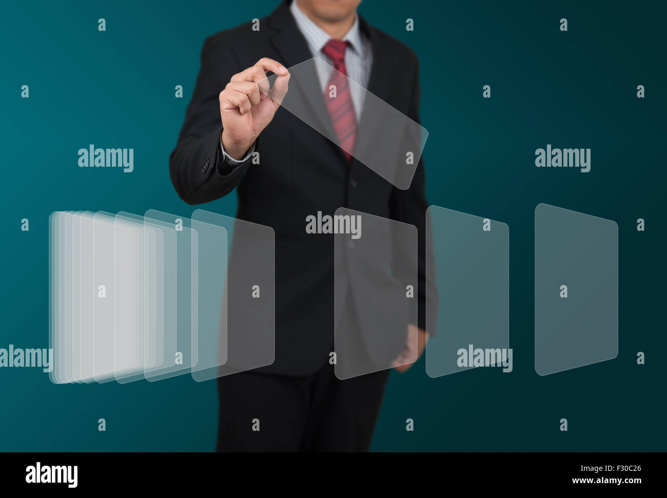 man with digital display technology Stock Photo - Alamy
