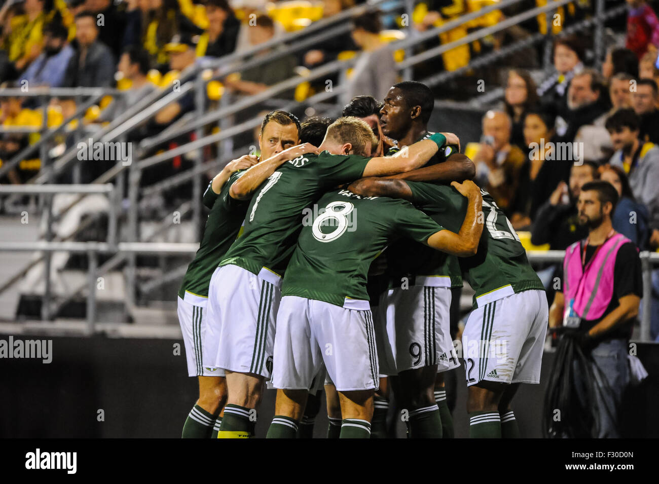 Portland Timbers FC celebrates the early first half goal during the ...