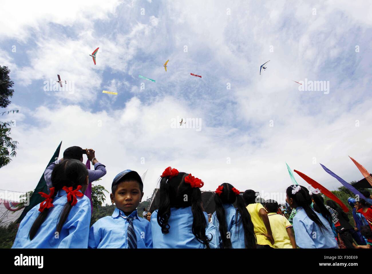 Pokhara, Nepal. 26th Sep, 2015. Children attend the Garuda Fun ...