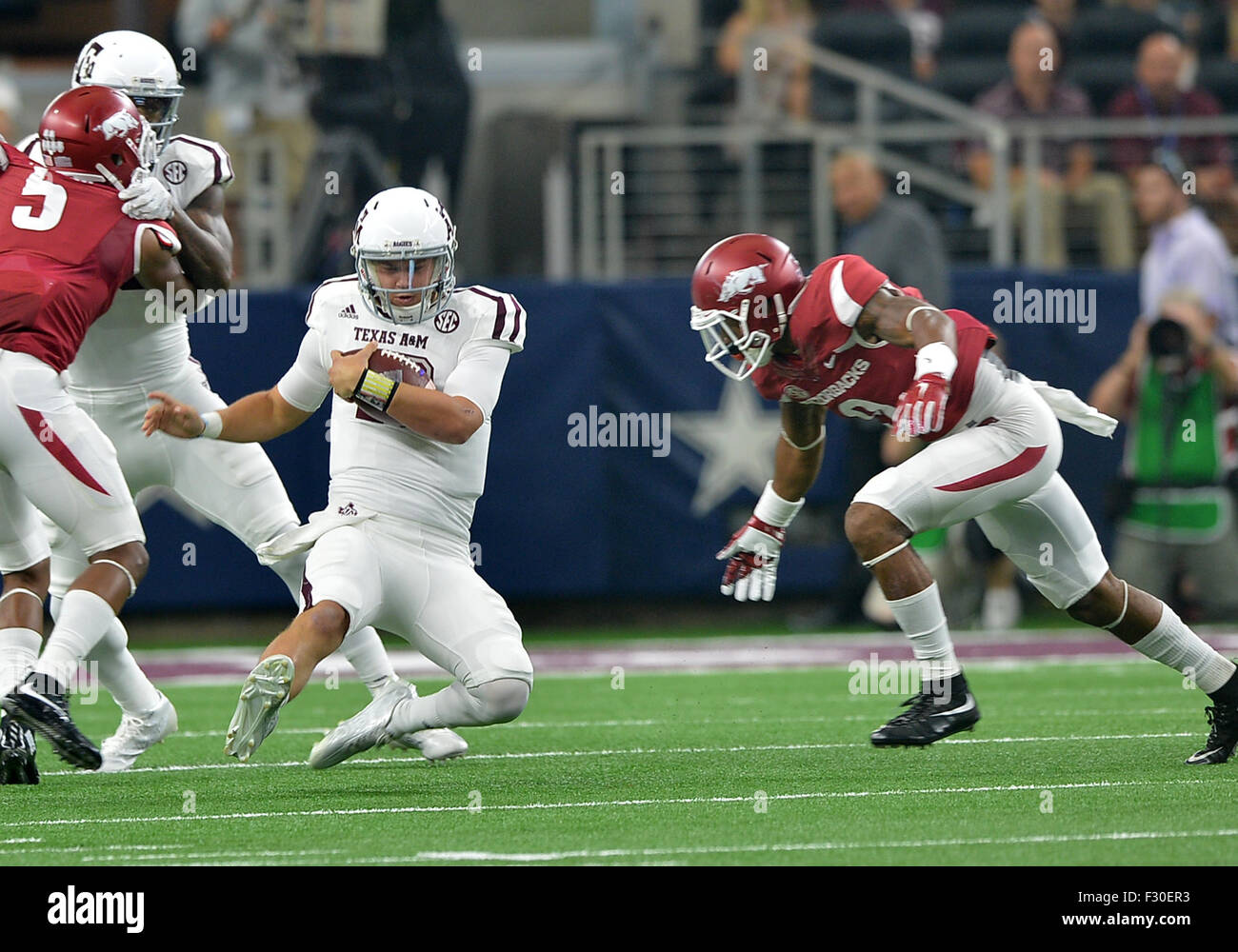 Arlington, Texas, USA. 26th Sep, 2015. Texas A&M Aggies quarterback ...