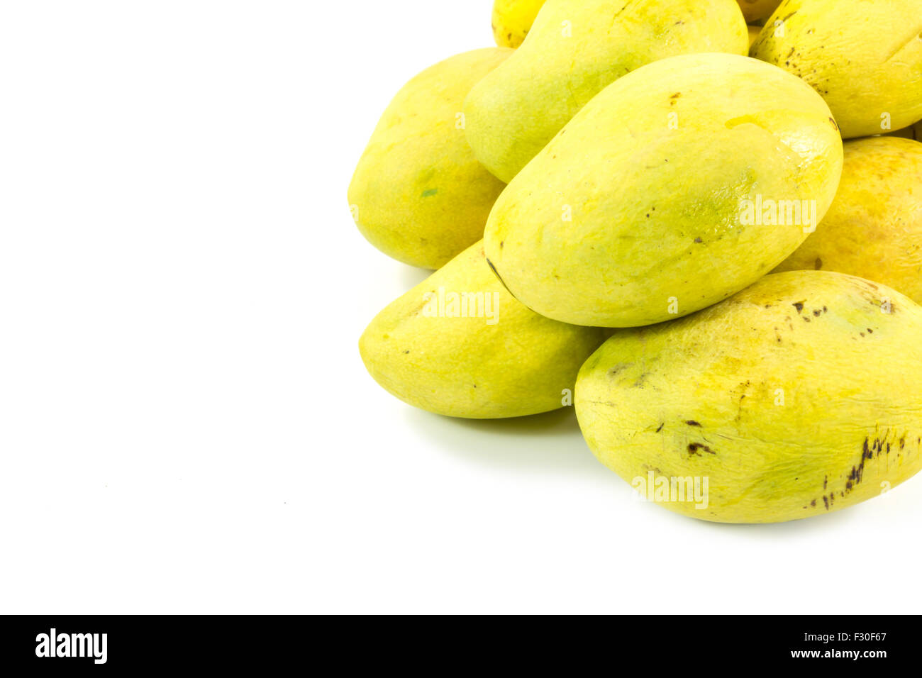 Mango fruits on white background Stock Photo - Alamy