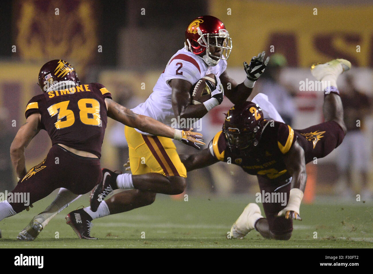 Sep 26, 2015; USC Trojans wide receiver Adoree' Jackson (2) eludes ...