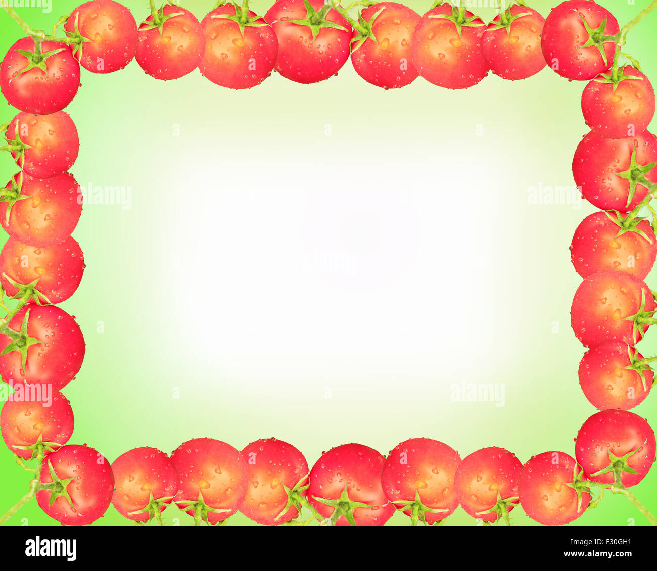 Frame from tomatoes on the background of light gradient Stock Photo - Alamy