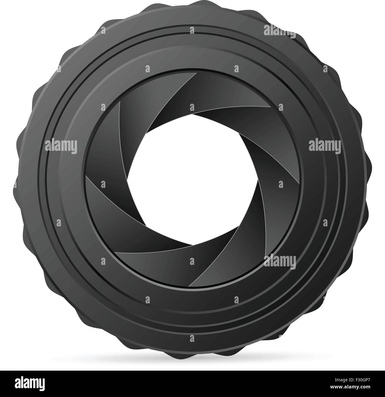 Camera shutter on a white background. Vector illustration Stock Vector ...
