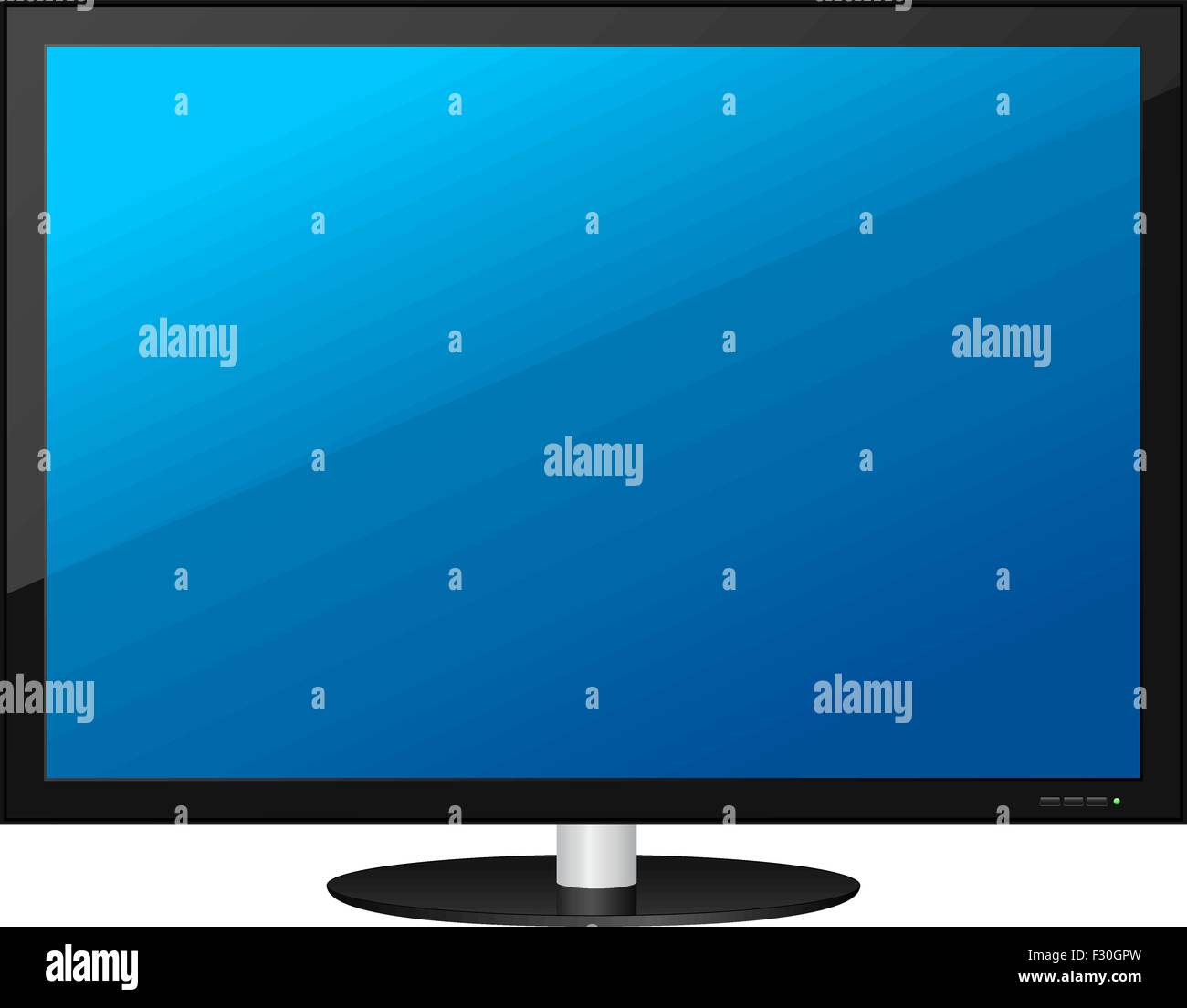 Lcd tv isolated on white background. Vector illustration Stock Vector ...