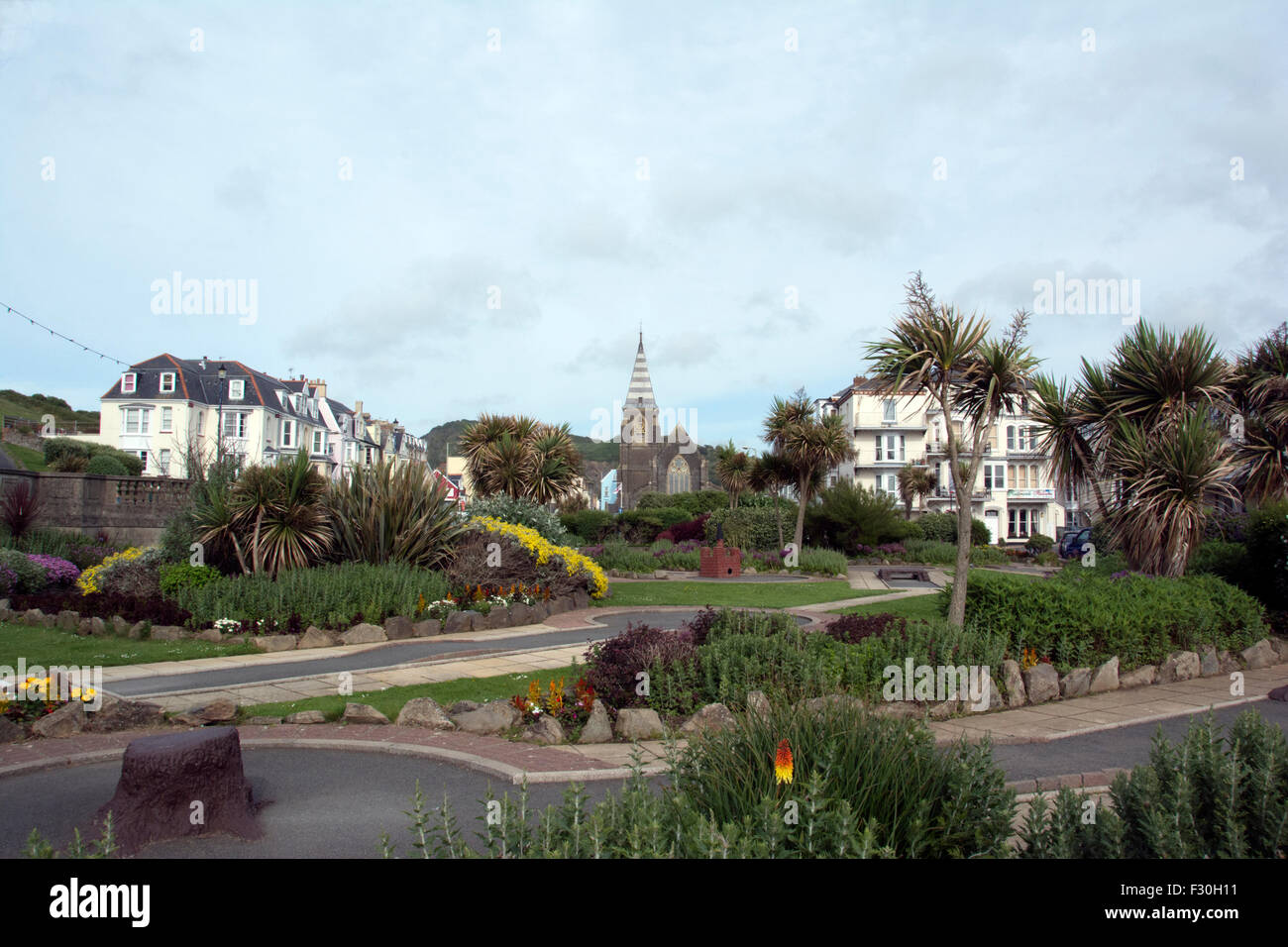 N.DEVON; ILFRACOMBE; THE TOWN FROM THE FLORAL GARDENS Stock Photo - Alamy