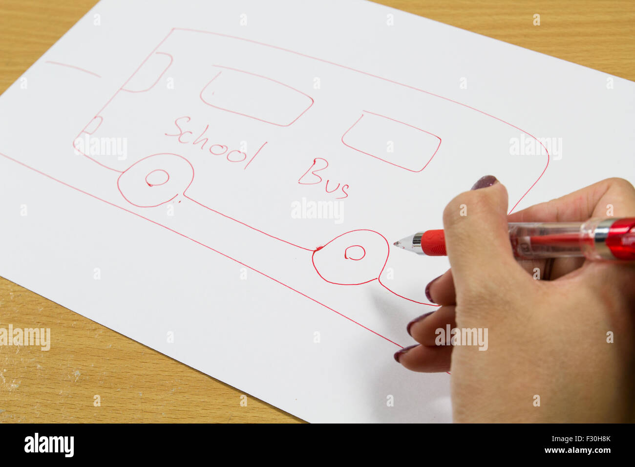 Cartoon drawing school bus hi-res stock photography and images - Alamy