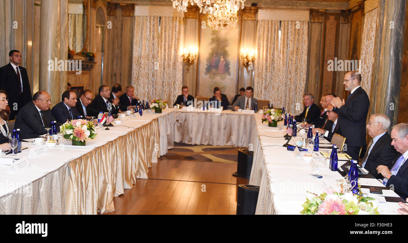 New York, New York, USA. 26th Sep, 2015. Egyptian President Abdel ...