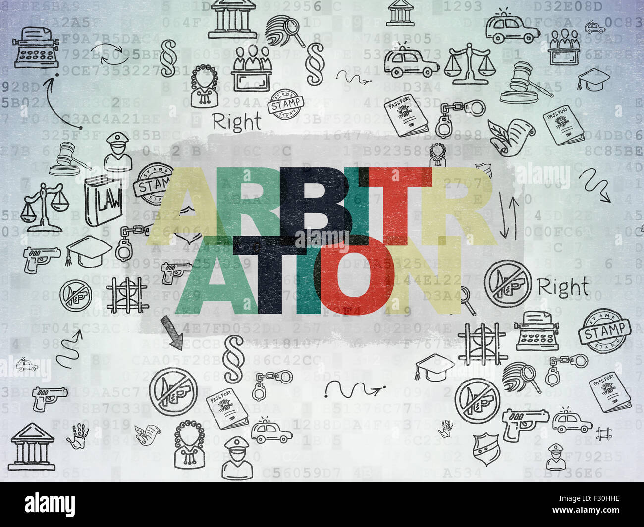 Law concept: Arbitration on Digital Paper background Stock Photo - Alamy