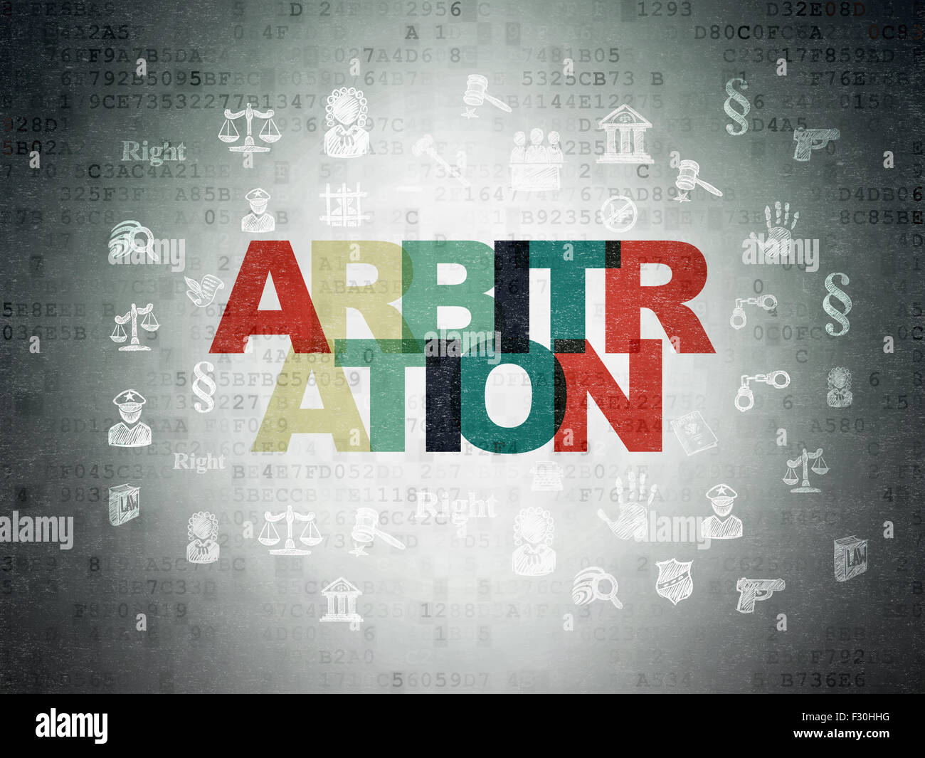 Law concept: Arbitration on Digital Paper background Stock Photo - Alamy